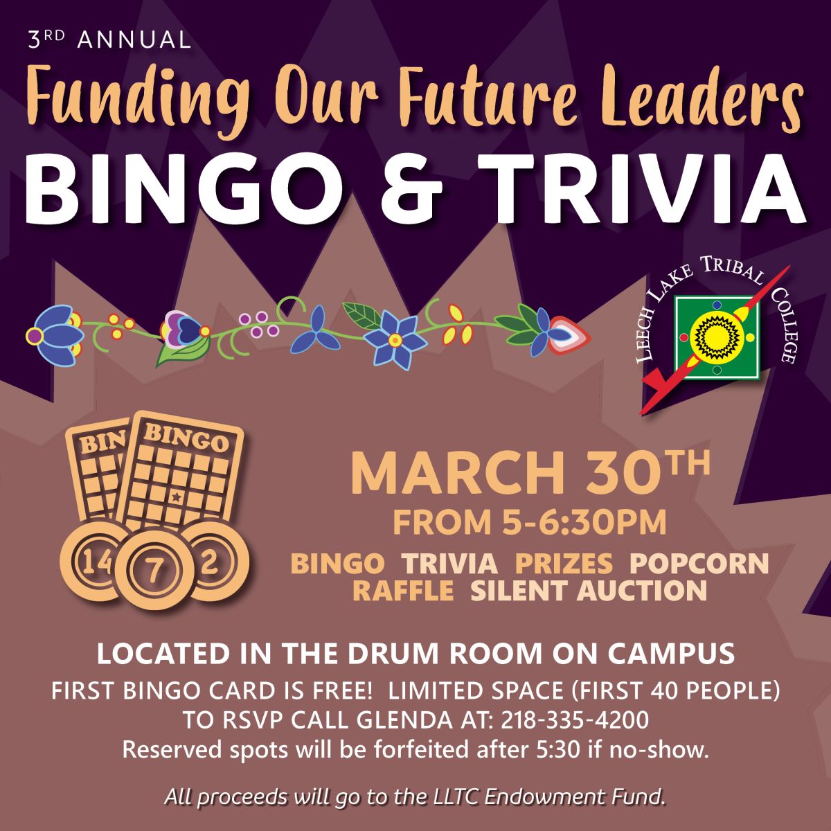FUNDING OUR FUTURE LEADERS BINGO & TRIVIA NIGHT - Leech Lake Tribal College